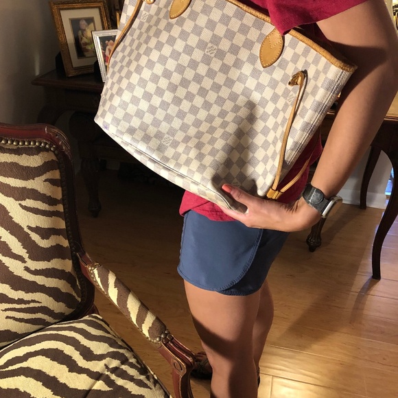 Louis Vuitton | Bags | Lv Neverfull Azur Mm Bag | Poshmark